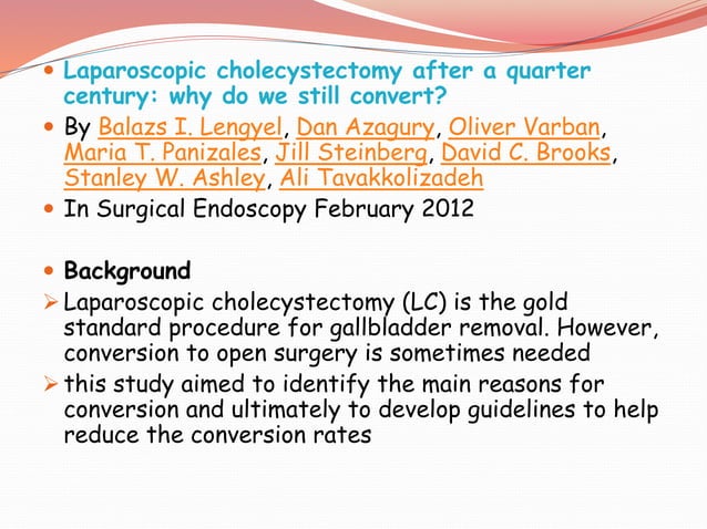 Open Vs Laparoscopic cholecystectomy | PPTX