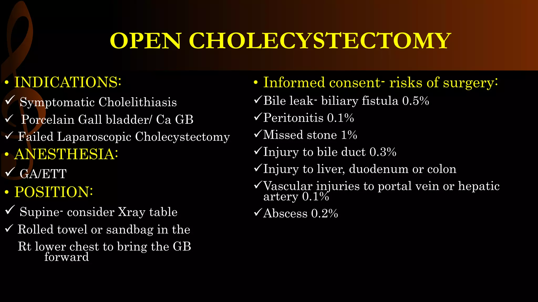 Open cholecystectomy/ operative surgery | PPTX