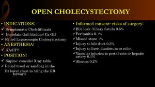 Open cholecystectomy/ operative surgery | PPTX