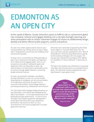 City of Edmonton Open City Initiative | PDF