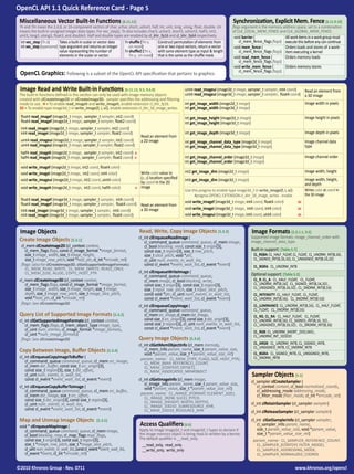 OpenCL 1.1 Reference Card | PDF