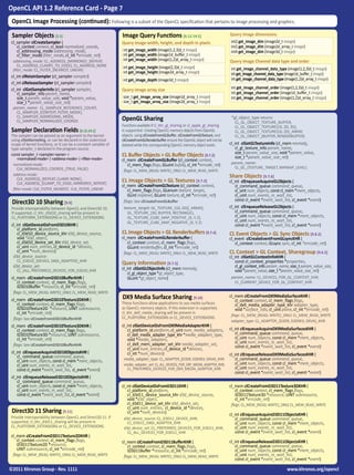 Opencl cheet sheet | PDF