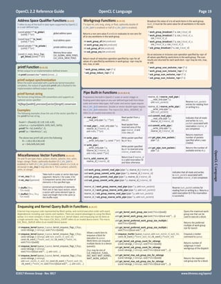 OpenCL 2.2 Reference Guide | PDF