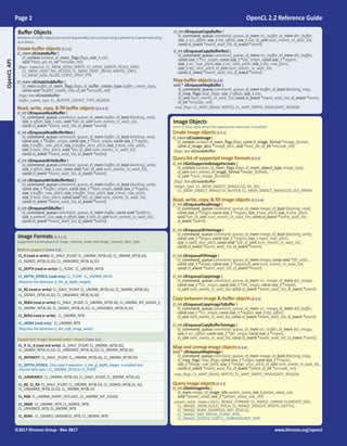 OpenCL 2.2 Reference Guide | PDF
