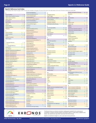 OpenCL 2.2 Reference Guide | PDF