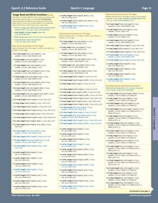 OpenCL 2.2 Reference Guide | PDF