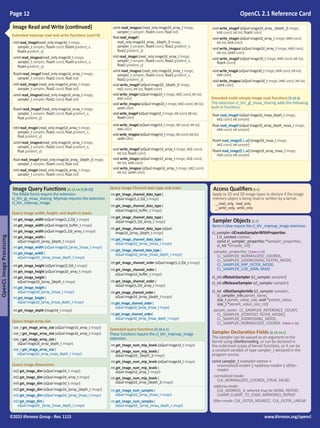 OpenCL 2.1 Reference Guide | PDF