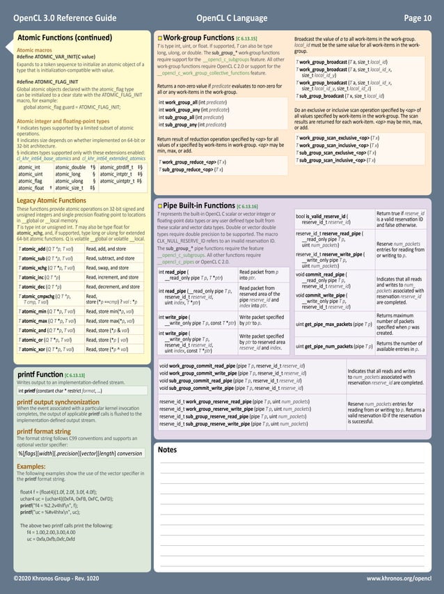 OpenCL 3.0 Reference Guide | PDF | Operating Systems | Computer Software and Applications