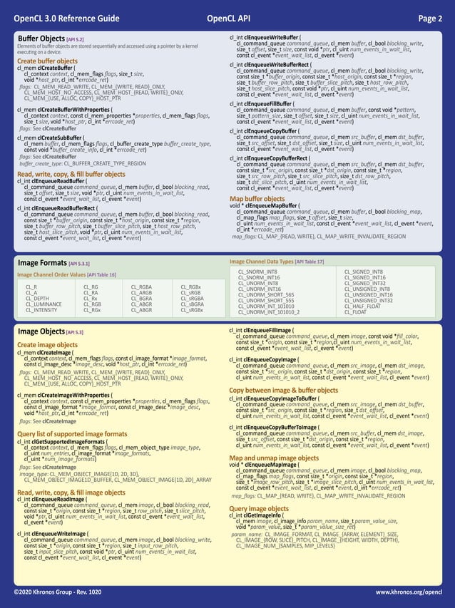 OpenCL 3.0 Reference Guide | PDF | Operating Systems | Computer Software and Applications