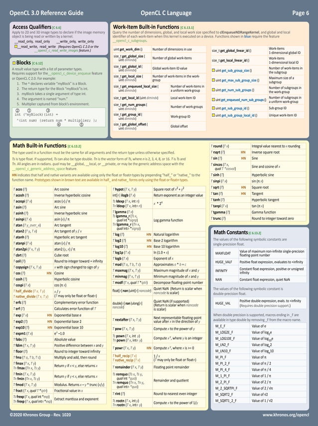 OpenCL 3.0 Reference Guide | PDF | Operating Systems | Computer Software and Applications