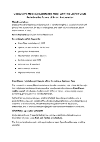 OpenClaw Mobile Launch Reshapes AI Assistant Battle.pdf