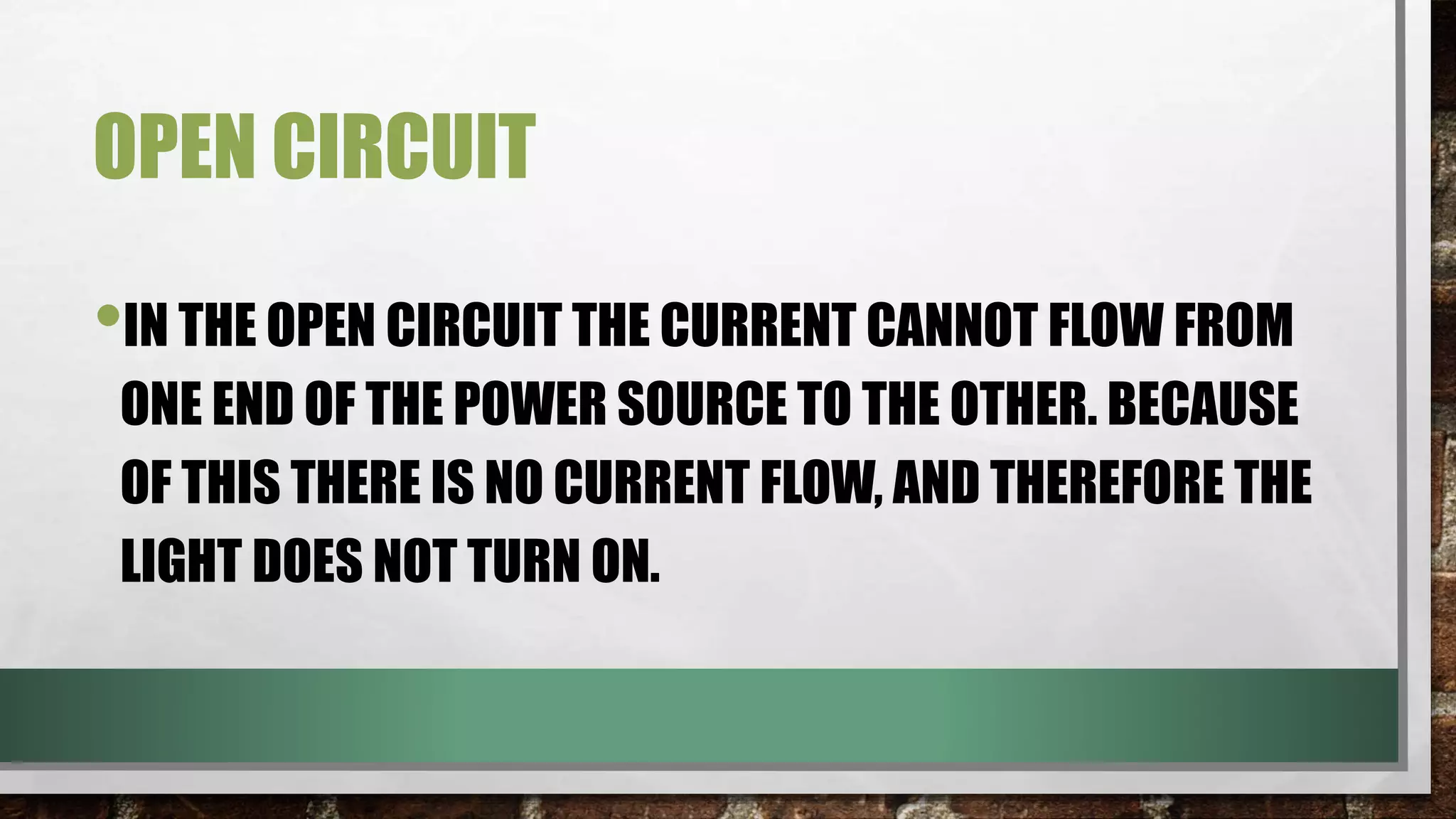 Open and close circuit in electricity | PPTX