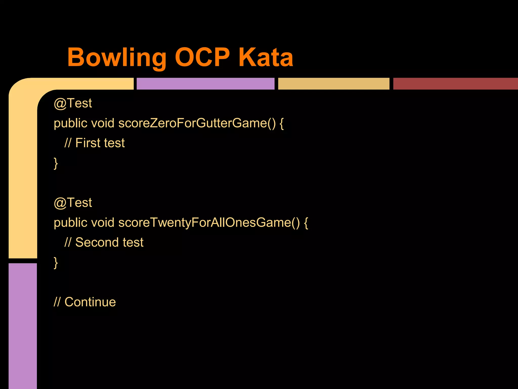 Open Closed Principle kata | PPTX | Programming Languages | Computing