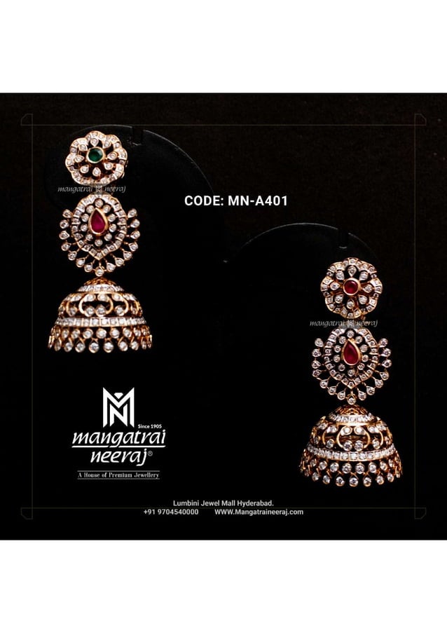 Open Close Setting Diamond Jhumkas | PDF