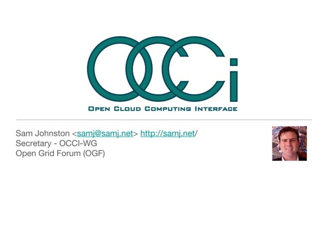 Open Cloud Computing Interface Presentation | PPT | Cloud Computing | Internet