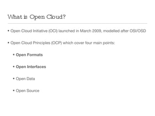 Open Cloud Computing Interface Presentation | PPT | Cloud Computing ...