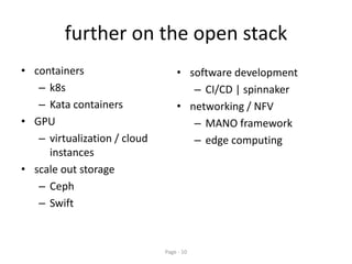 Open cloud infrastructure | PPTX