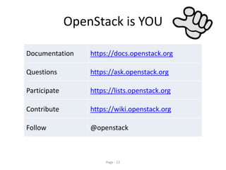 Open cloud infrastructure | PPTX