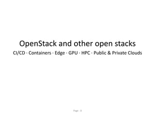 Open cloud infrastructure | PPT