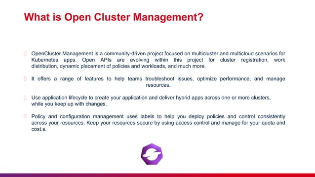 Open Cluster Management (OCM) Presentation | PPT