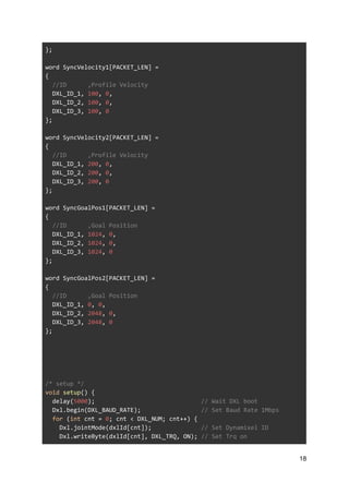 OpenCM IDE、OpenCM 485 EXPを用いてのDynamixel Xシリーズの制御 | PDF