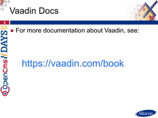 OpenCms Days 2015 Creating Apps for the OpenCms 10 workplace | PDF | Web Development | Internet