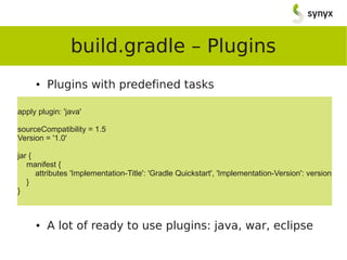 OpenCms Days 2012 - Developing OpenCms with Gradle | PPT