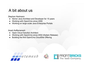 OpenCms Days 2013 - OpenCms Cloud eXtensions | PPT