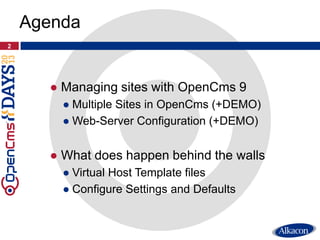 OpenCms Days 2013 - Site Management Tool | PPT