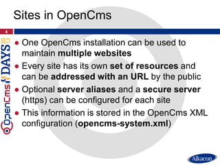 OpenCms Days 2013 - Site Management Tool | PPT