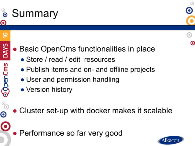 OpenCms Days 2016: Next generation content repository | PPT