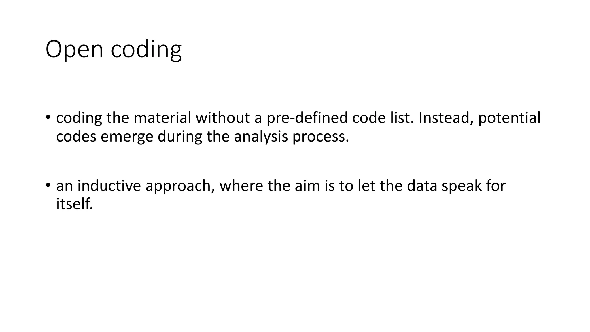 Open coding training in qualitative research | PPT