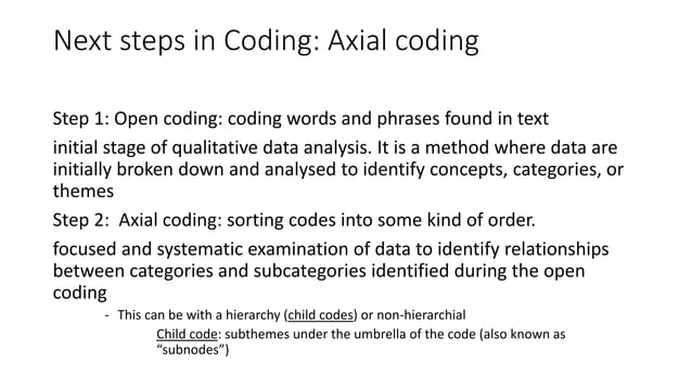 Open coding training in qualitative research | PPT
