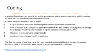 Open coding training in qualitative research | PPT