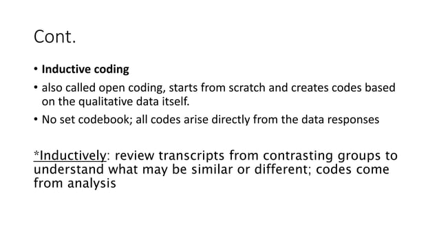 Open coding training in qualitative research | PPT
