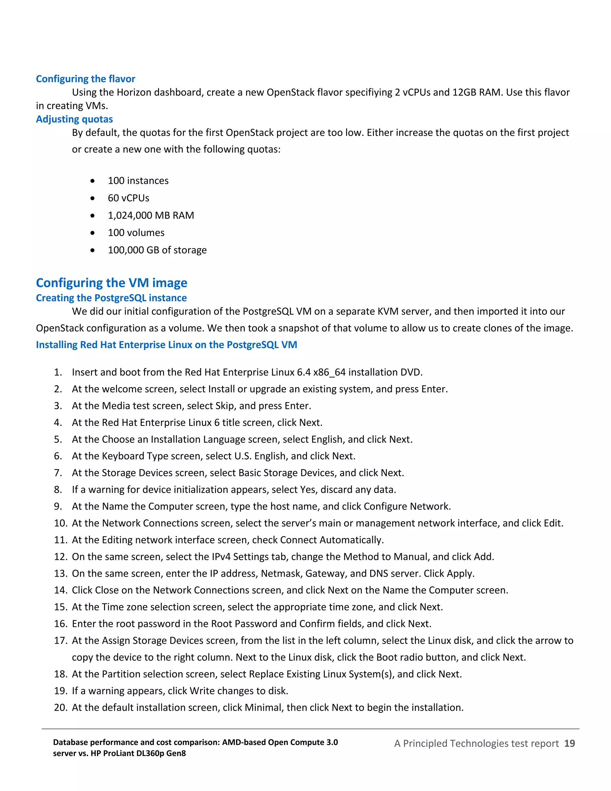 Database performance and cost comparison: AMD-based Open Compute 3.0 server vs. HP ProLiant ...