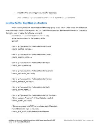 Database performance and cost comparison: AMD-based Open Compute 3.0 server vs. HP ProLiant ...