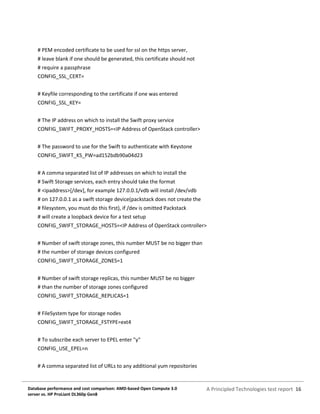 Database performance and cost comparison: AMD-based Open Compute 3.0 server vs. HP ProLiant ...