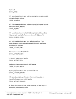 Database performance and cost comparison: AMD-based Open Compute 3.0 server vs. HP ProLiant ...