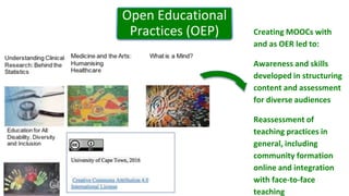 Open research and open education: Examples from the ROER4D project | PPTX | Education