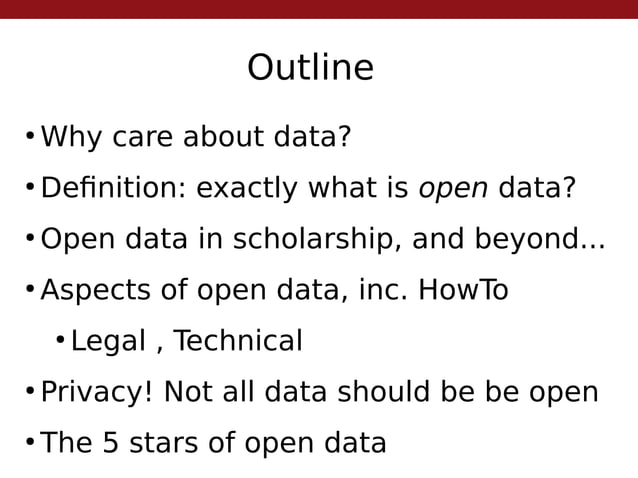 The OpenCon Intro to Open Data | PPT