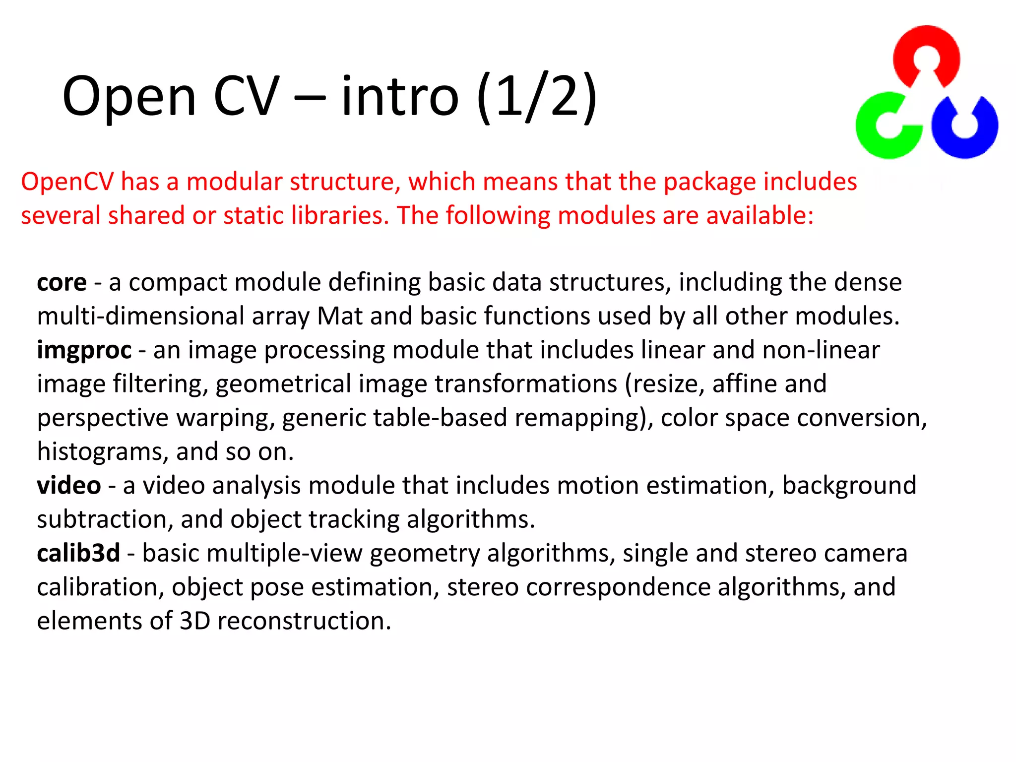 Computer Vision Introduction | PPTX