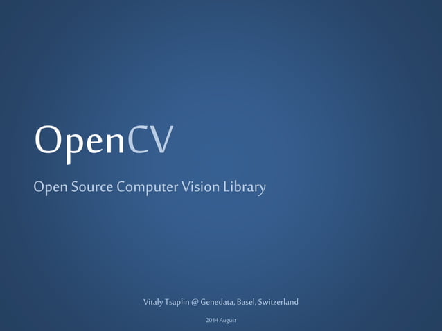 OpenCV | PPTX