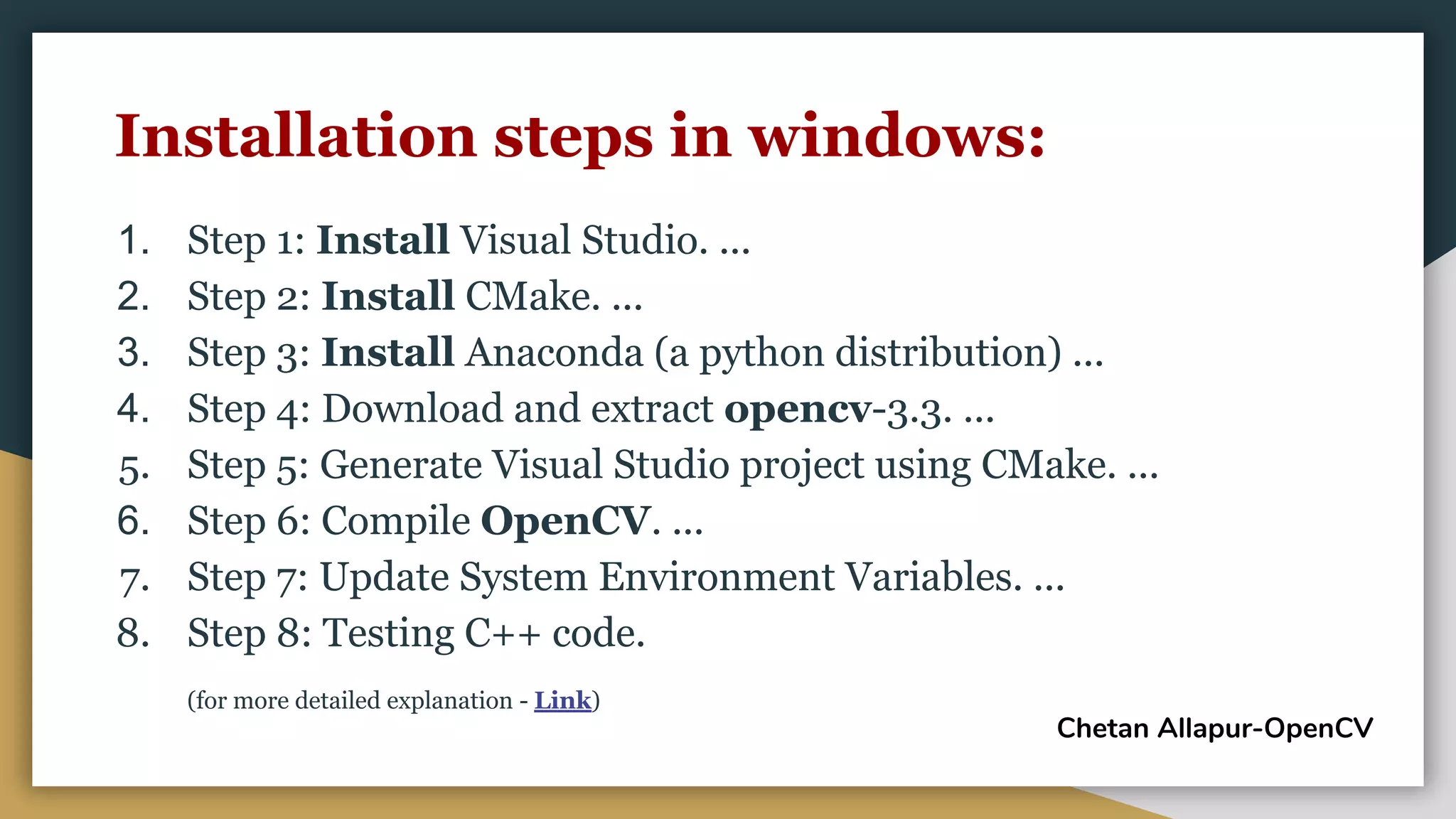 Opencv Open Source Computer Vision Ppt