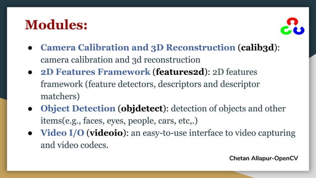 Opencv Open Source Computer Vision Ppt 
