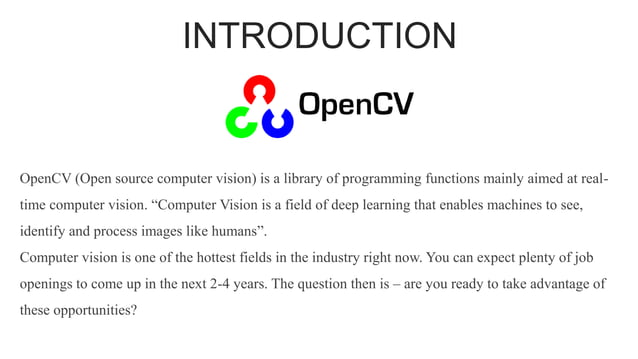 Opencv | PPT
