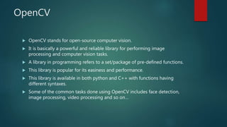 OpenCV presentation series- part 1 | PPTX