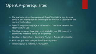 OpenCV presentation series- part 1 | PPTX