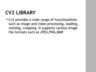OPEN CV (computer Vision) with AI class X.pptx