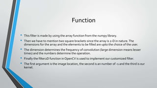 OpenCV presentation series- part 4 | PPTX